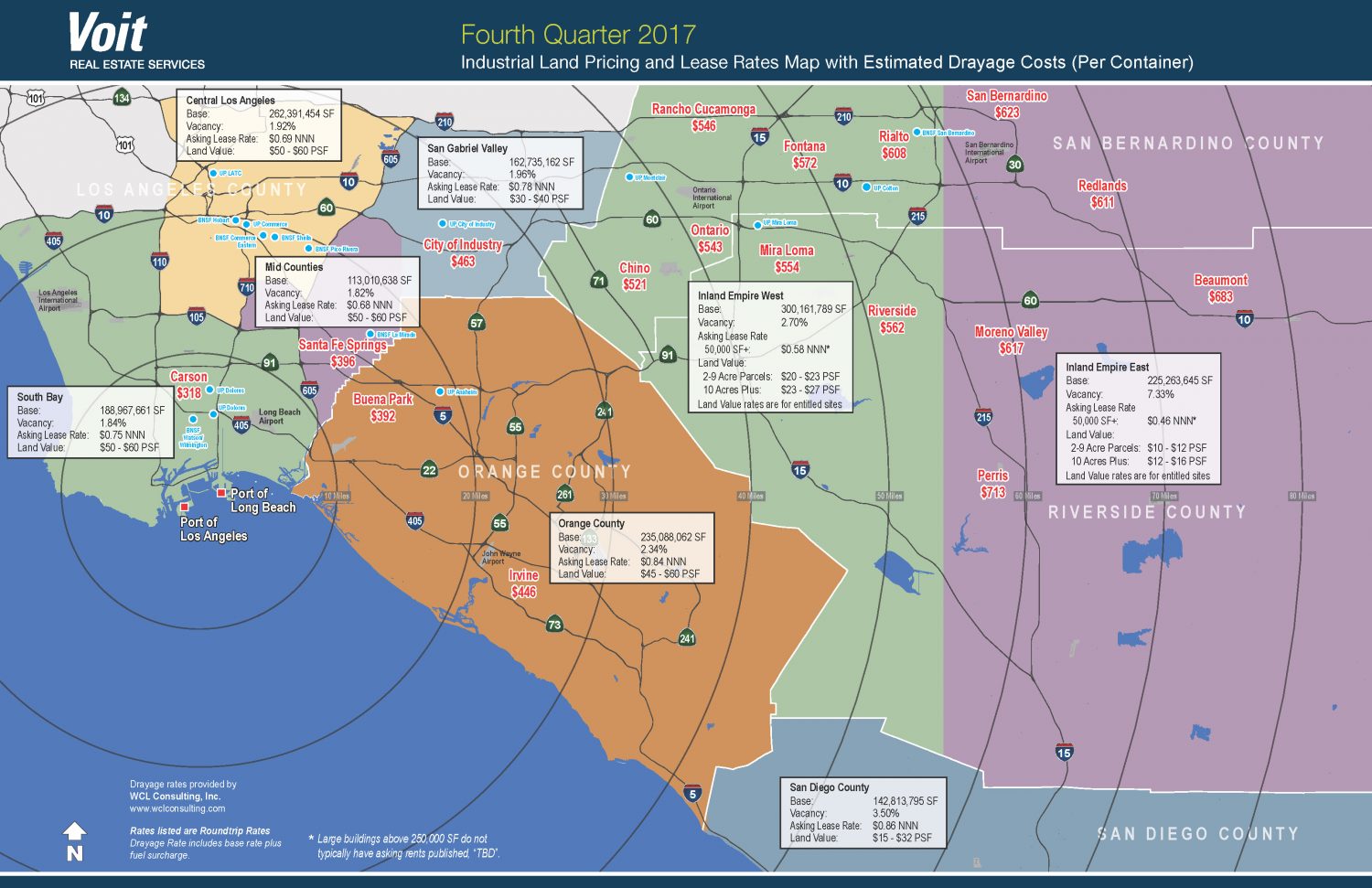 4Q2017 Industrial Land Values with Estimated Drayage Costs (Per ...